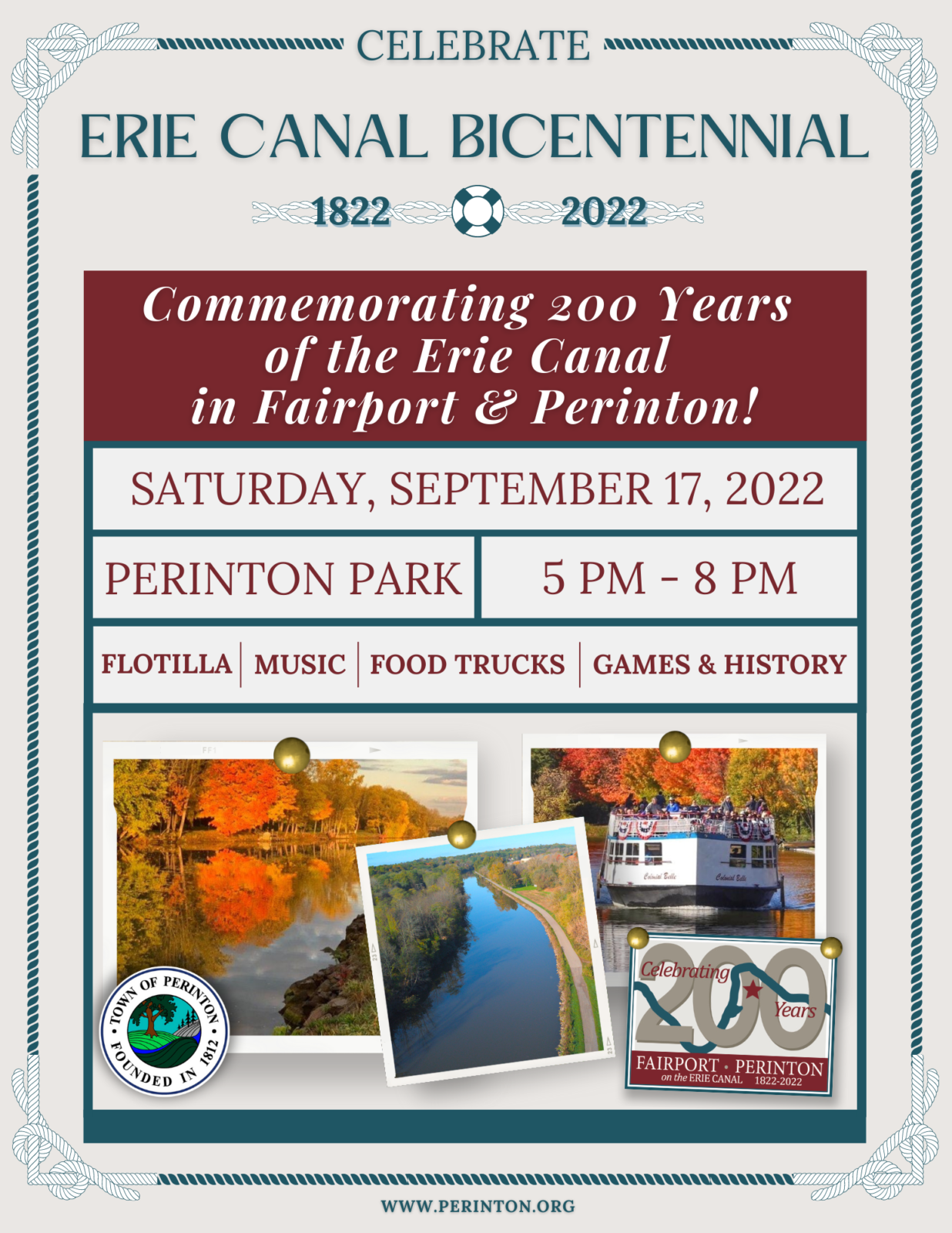 PERINTON TO COMMEMORATE ERIE CANAL BICENTENNIAL WITH FLOTILLA AND ...